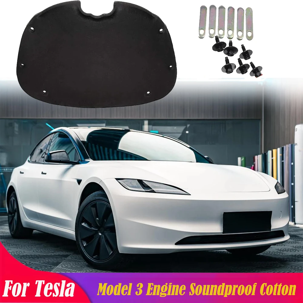 Front Hood Engine Soundproof Cotton For Tesla Model 3 Heat Insulation ...