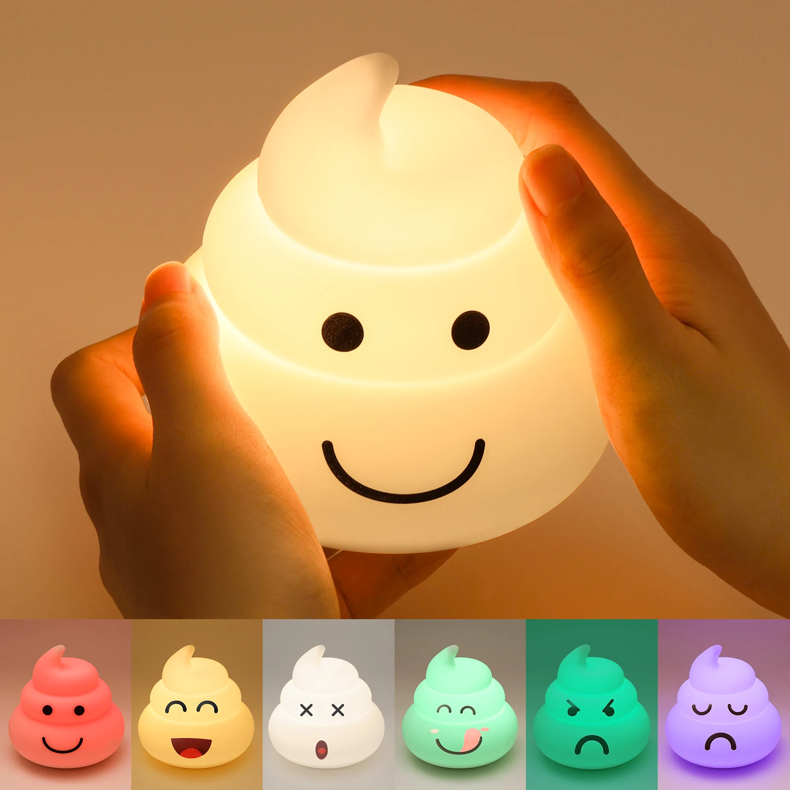 Silicone-Emotional-Mood-Beam-Light-Colorful-Rechargeable-Bedtime-Led ...