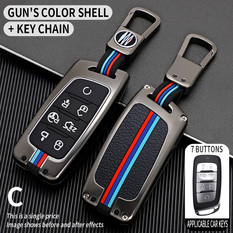 High Quality Zinc Alloy+silica Gel Full Cover Car Key Case Shell For ...