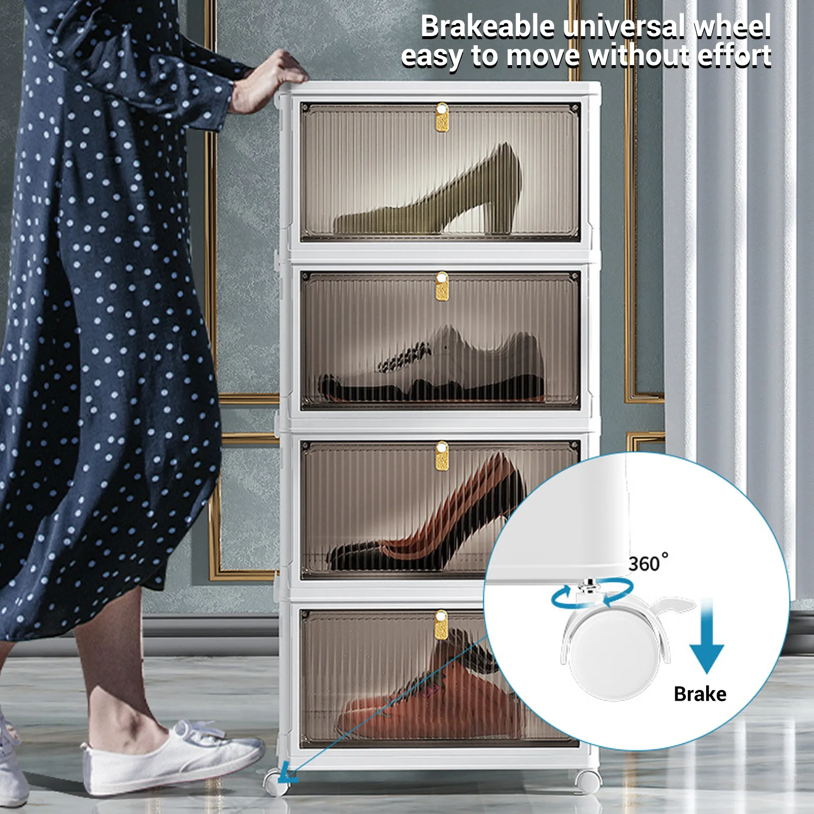 Folding Shoes Storage Box Folding Shoes Storage Box 4 Layers ...