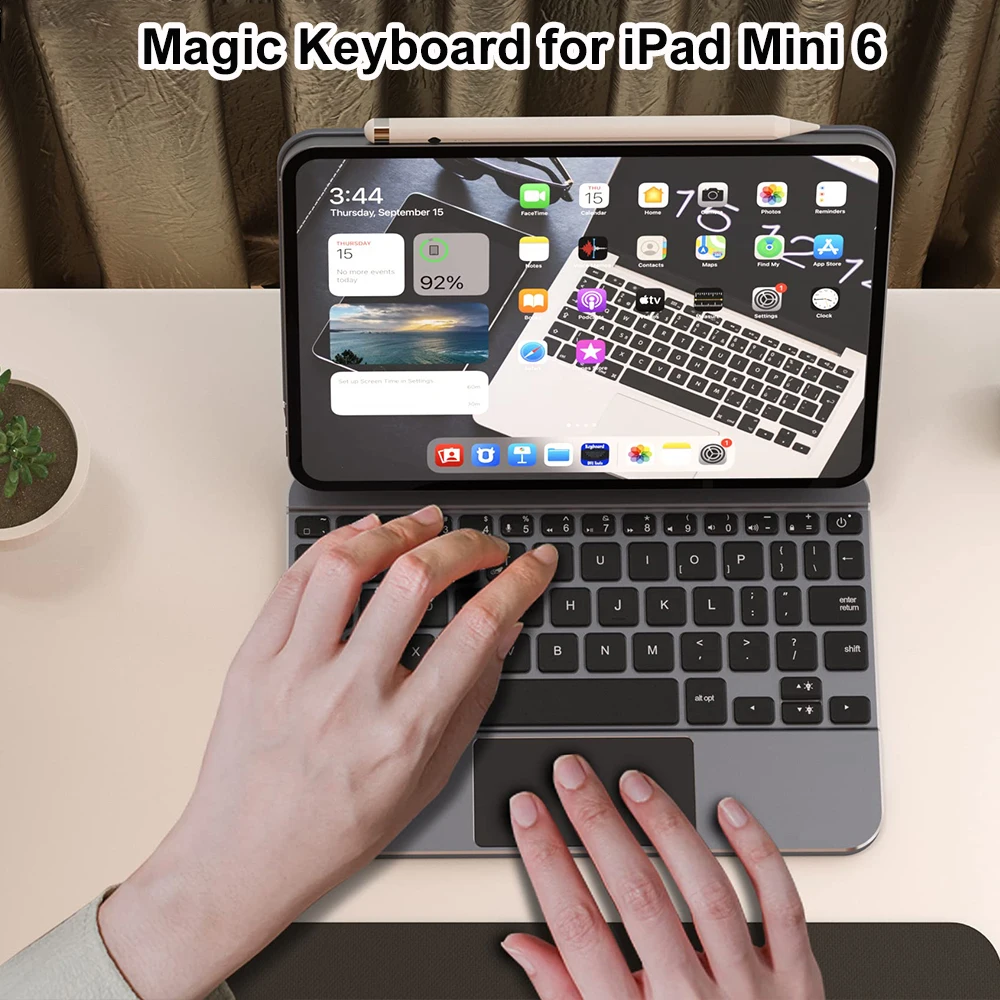 Magnetic-Case-For-iPad-Mini-6-Magic-Keyboard-Floating-Cantilever-Stand ...