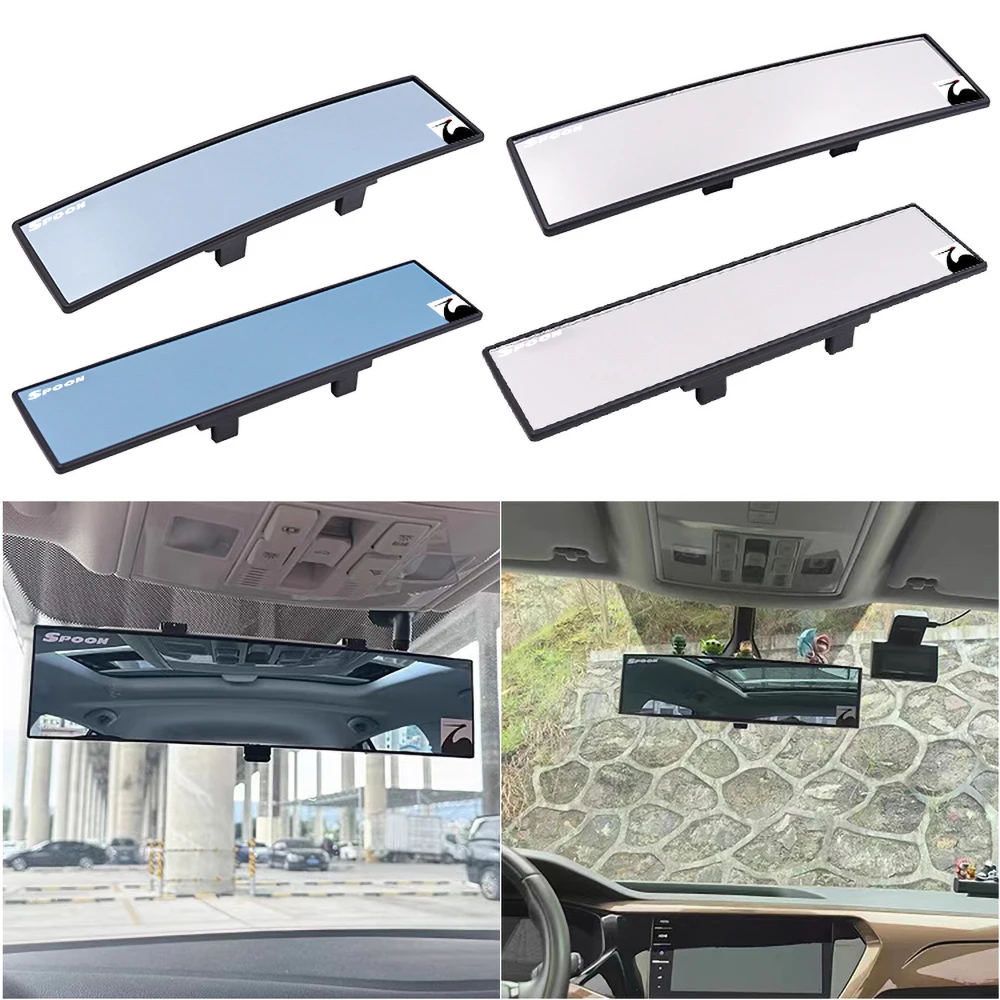 JDM Panoramic 300mm Rear View Mirror Universal Wide Angle Rear View ...