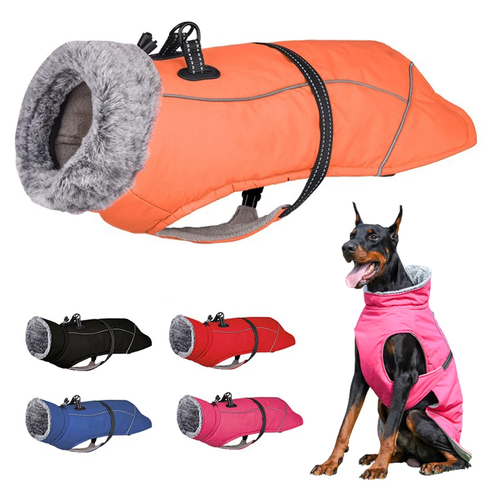Winter-Large-Dog-Clothes-Warm-Fleece-Waterproof-Big-Dog-Jacket-Vest-Pet ...