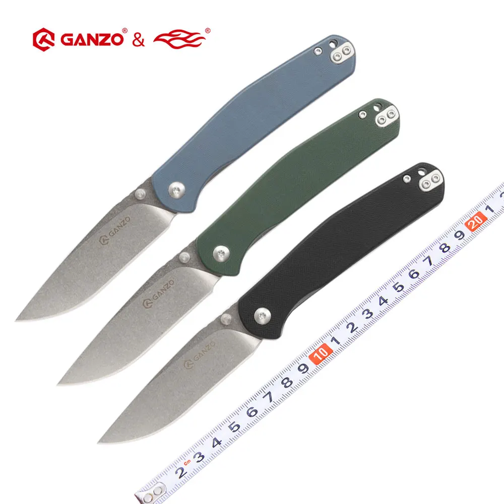 GANZO cuchillo de bolsillo FBKNIFE G6804 FIREBIRD 8CR14 Blade G10, mango plegable, herramienta ...