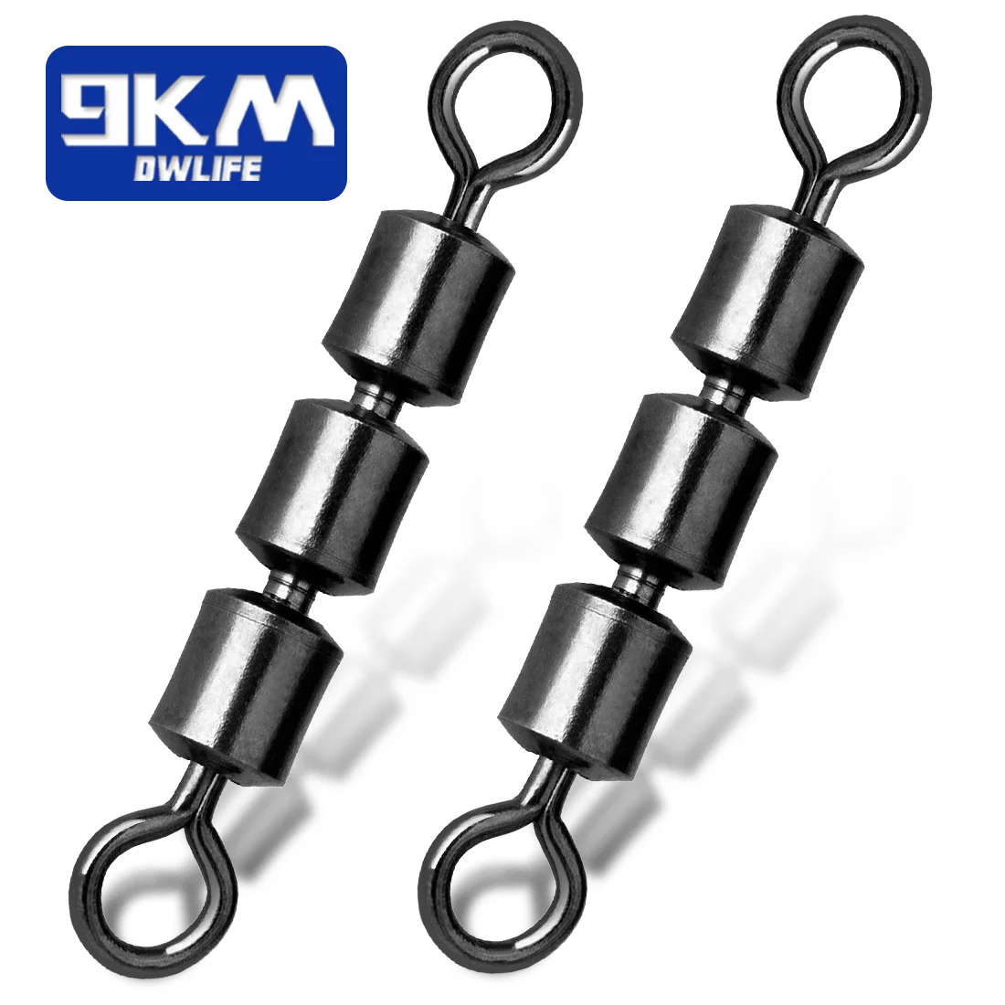 3 Roller Swivels 15~60Pcs Fishing Barrel Swivels High Speed Triple ...