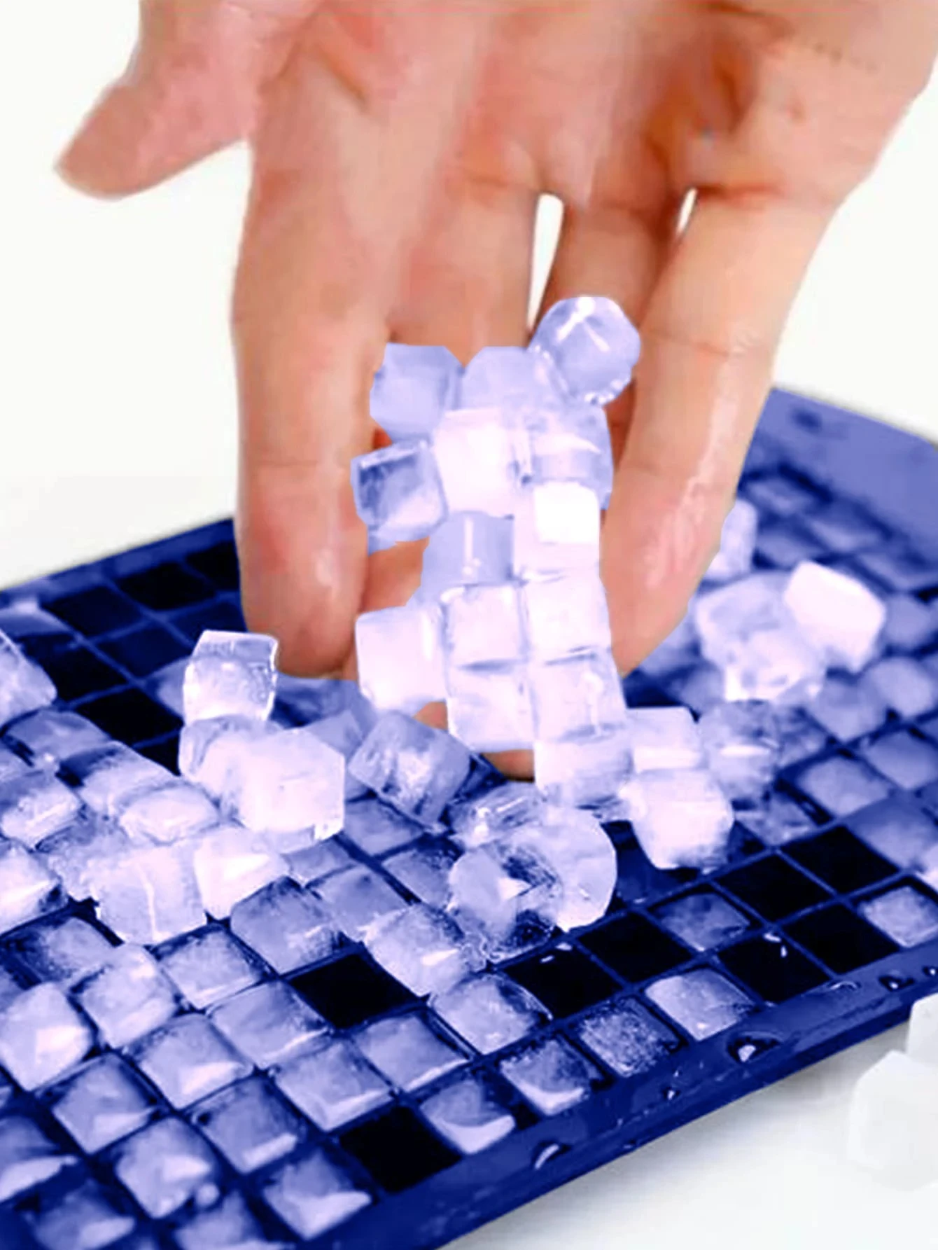 160-Grid-Mini-Square-Ice-Maker-Mold-Silicone-Ice-Cube-Mold-Summer-Drink ...