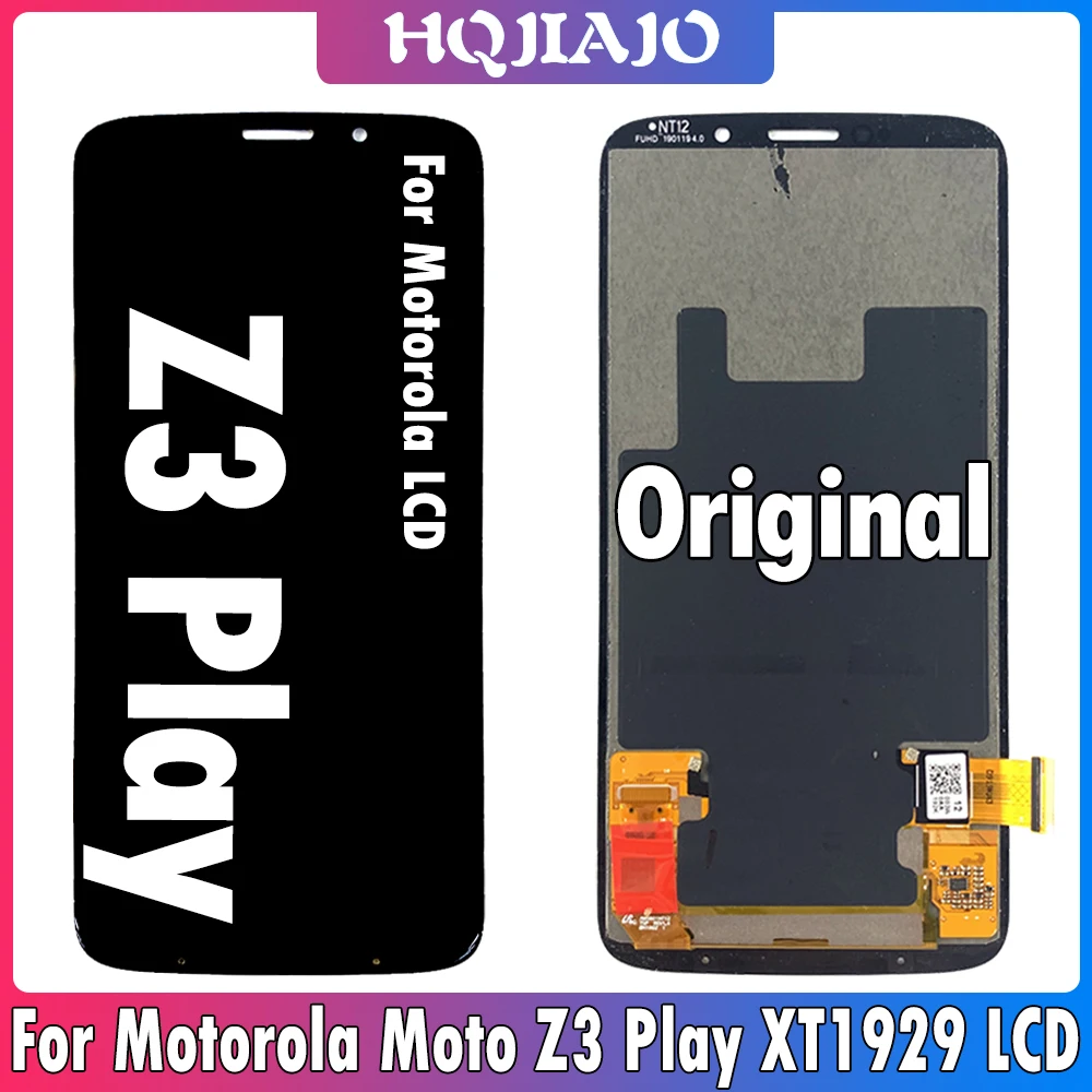 6.01 polegada original para motorola z3 jogar display lcd tela de toque ...