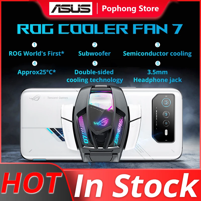 Asus-ventilador de refrigeración AeroActive Cooler 7 para ROG Phone 7 ...