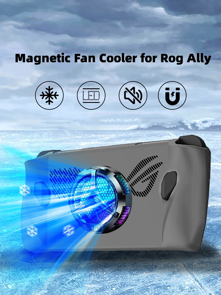 Rog Ally Fan,Semiconductor Cooler for Rog Ally with 7-Blade Fan,RGB ...