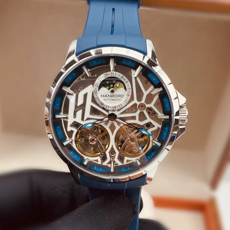 Hanboro Men Luxury Watch Mens Automatic Watches Mechanical Wristwatch ...