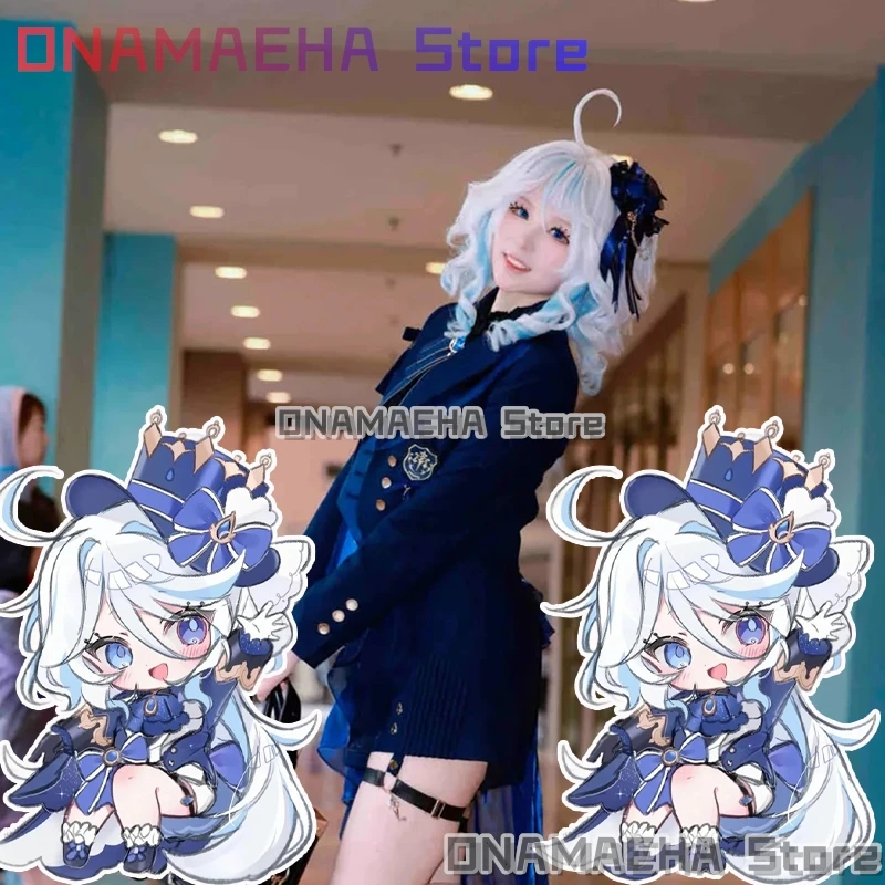 Game Genshin Impact Furina Cospaly Costumes Black/White Shirts Jackets ...