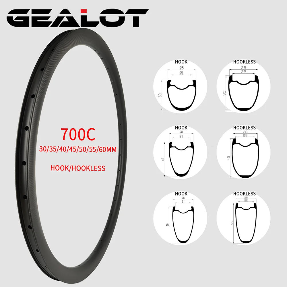 Carbon-Rim-700C-28mm-Wide-Road-Bike-Boost-Gravel-35-40-45-50-55-60mm ...