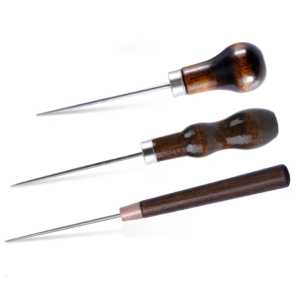 Wooden-Handle-Awls-DIY-Leather-Tent-Sewing-Awl-Shoes-Repair-Tool-Hand ...