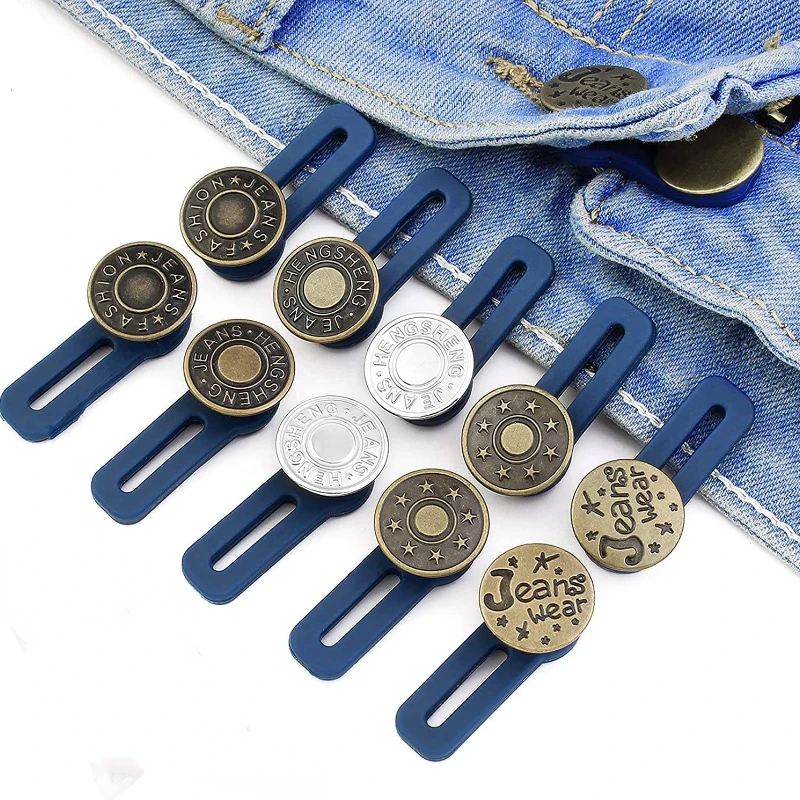 5PCS Button Extender for Pants Men Women Retractable Jeans Button Loose ...