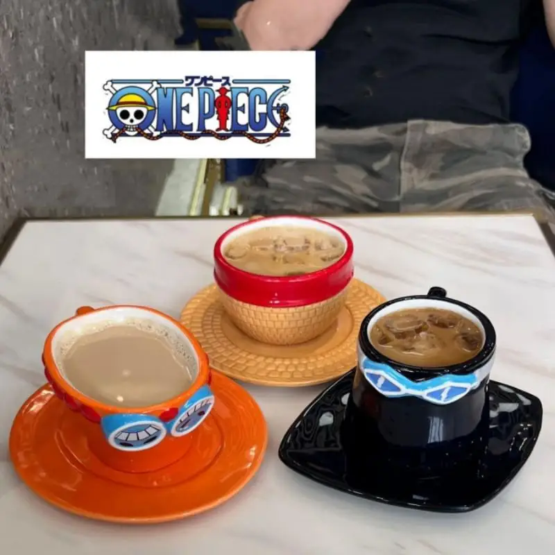 NEW-Cartoon-Anime-One-Piece-Ceramic-Mug-Ceramic-Bowl-Luffy-Coffee-Cup ...
