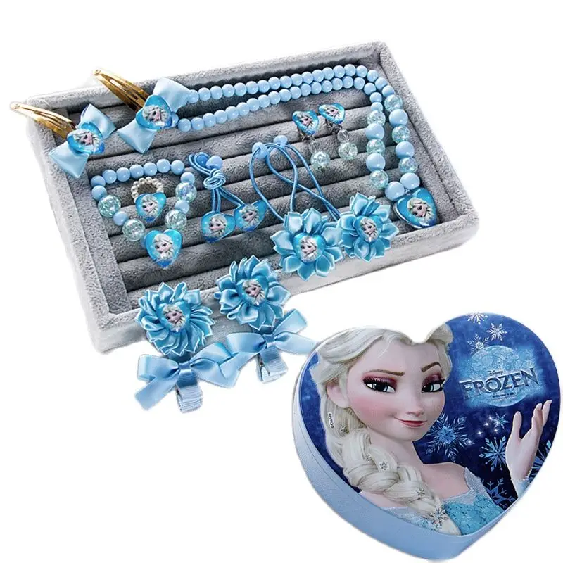 13pcs/set Lovely Frozen Elsa Anna Necklace Bracelet Ring Figure Toys ...
