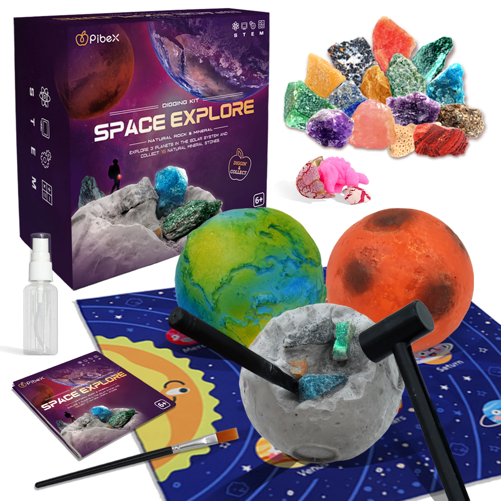 Gemstone-Dig-Kit-3-IN-1-Solar-System-Excavating-up-15-Genuine-Rocks ...