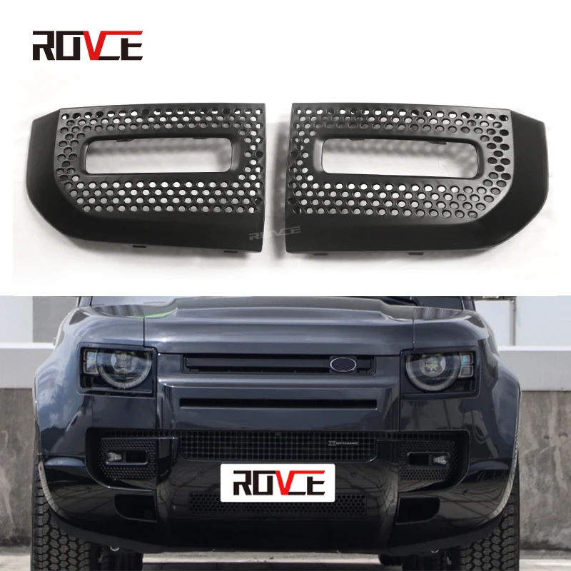 ROVCE For 2020 Land Rover Defender Fog Lamp Cover Obsidian Fog Lights ...