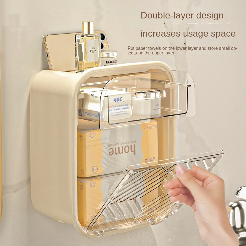 Caja-de-soporte-de-papel-higi-nico-perforada-caja-de-almacenamiento-de-pa-uelos-impermeable ...