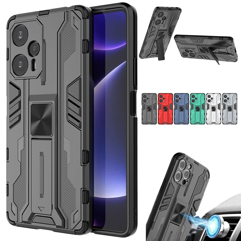 For-Xiaomi-Poco-F5-5G-Case-Armor-Magnetic-Holder-Phone-Case-For-Poko ...