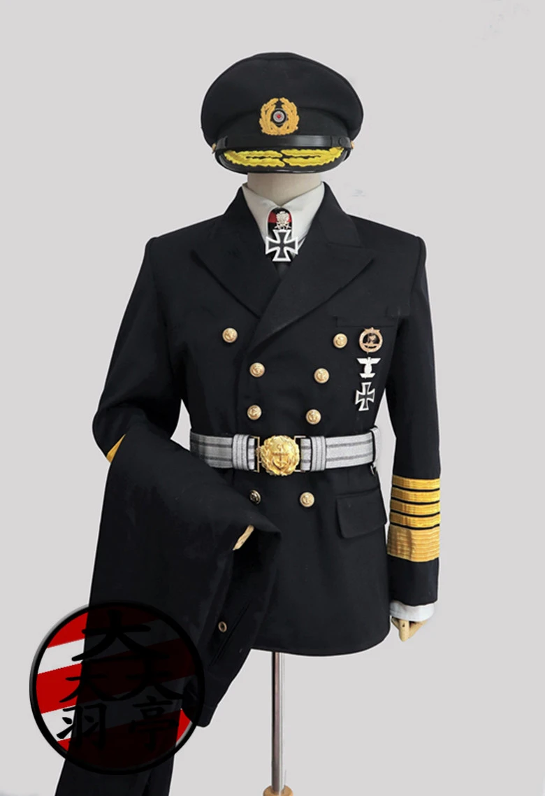 EMD WWII túnica Marina alemana traje top pantalones sombrero| | - AliExpress