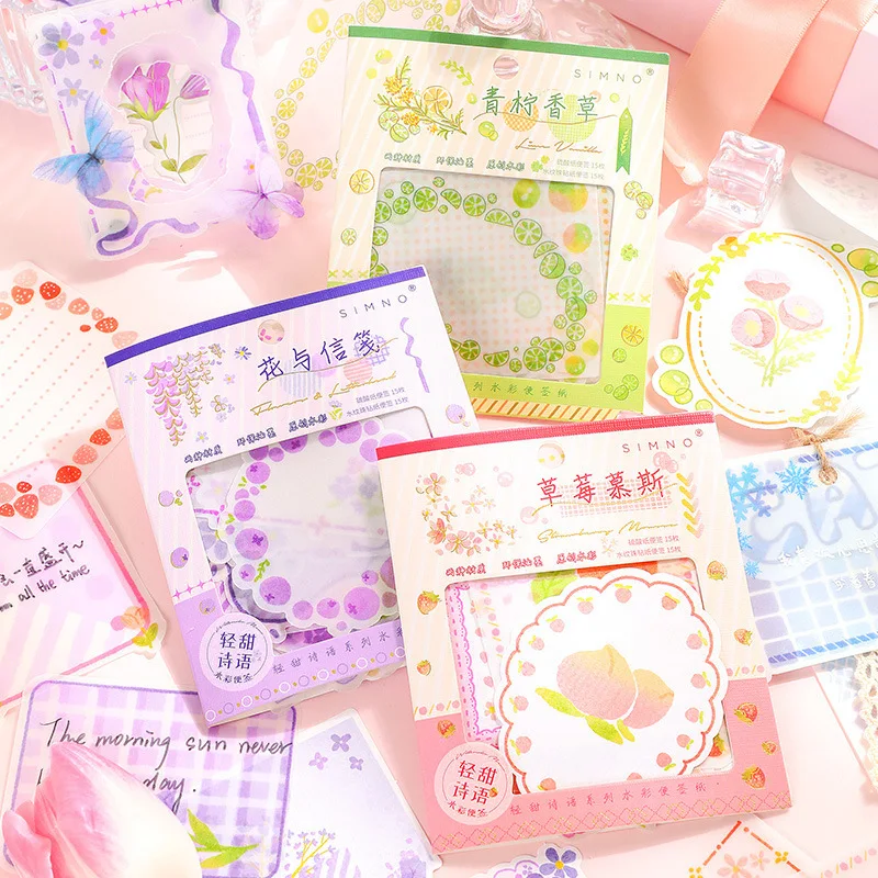 MOHAMM-30pcs-Watercolor-Chic-Borders-Memo-Pad-with-Decorative-Borders ...