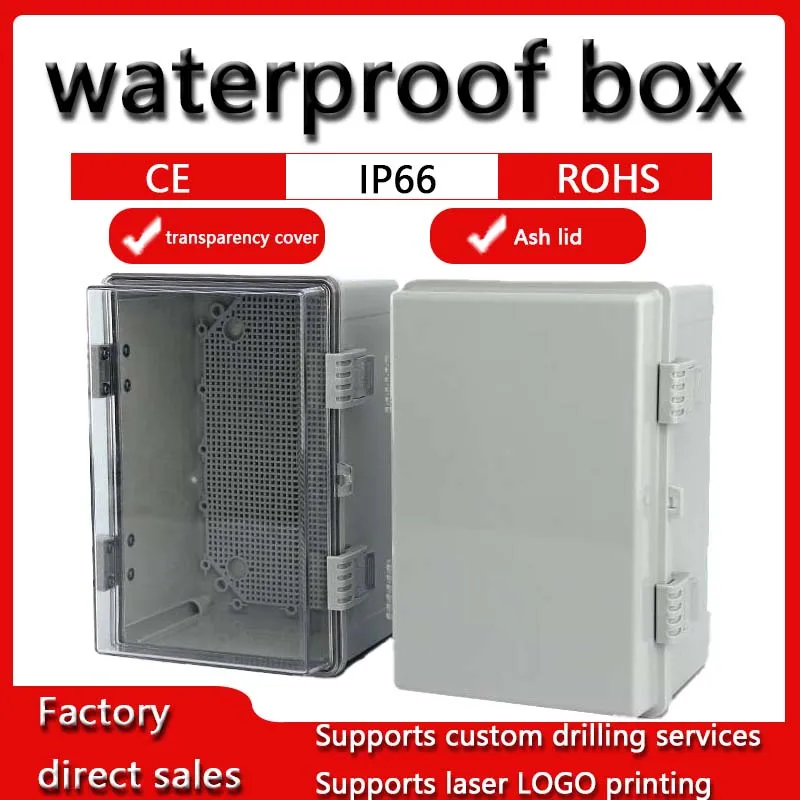 IP66-Waterproof-Gray-Transparent-Cover-Enclosure-Juction-Box-ABS ...