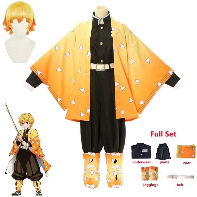 Demon-Slayer-Agatsuma-Zenitsu-Cosplay-Costume-Kimetsu-No-Yaiba-Anime ...