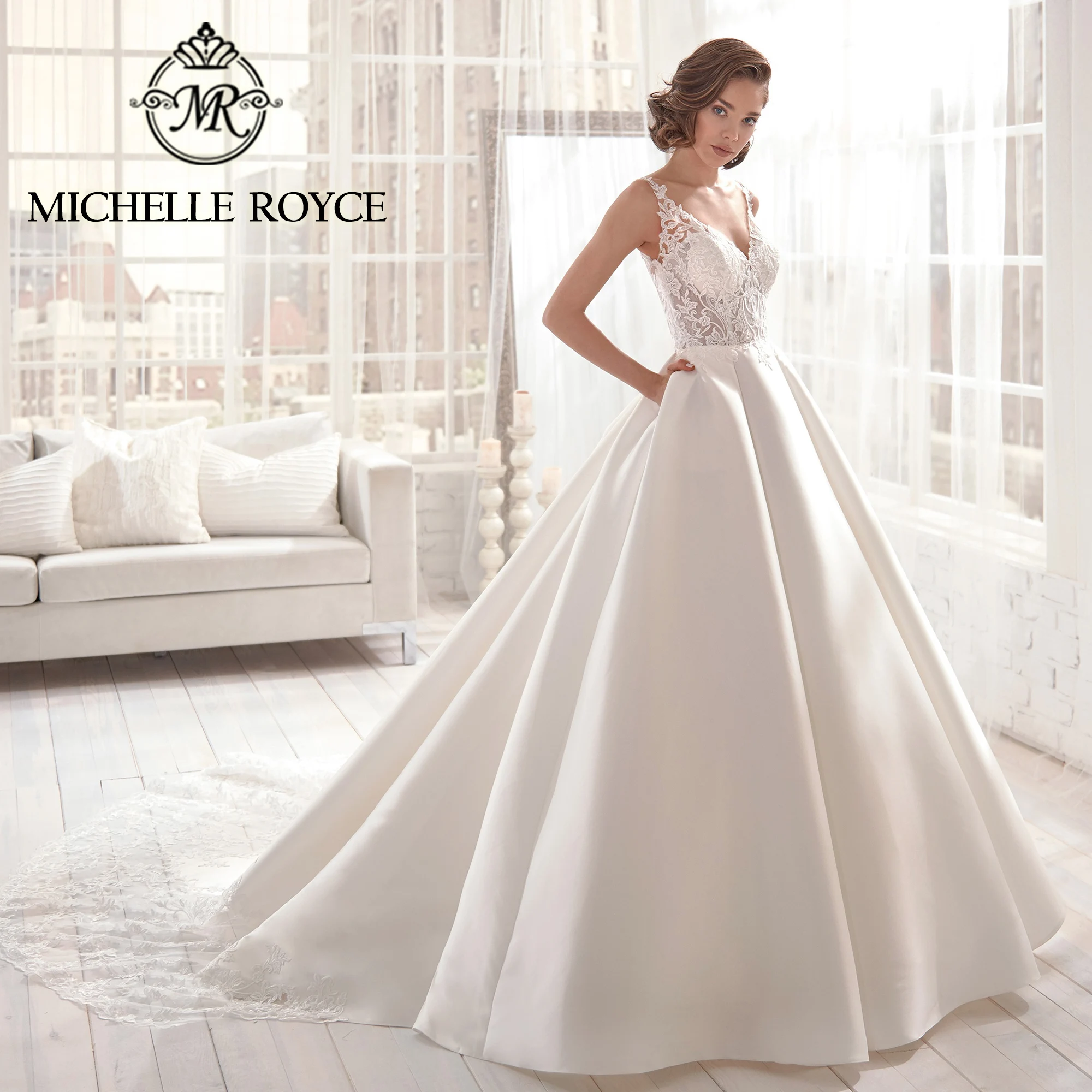 Michelle-Royce-Ball-Gown-Wedding-Dresses-For-Women-2024-Spaghetti ...