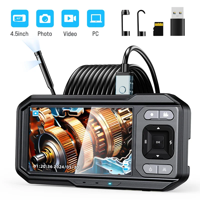 4-5-IPS-Endoscope-Camera-1080P-Dual-Lens-Inspection-Borescope-for-Pipe ...
