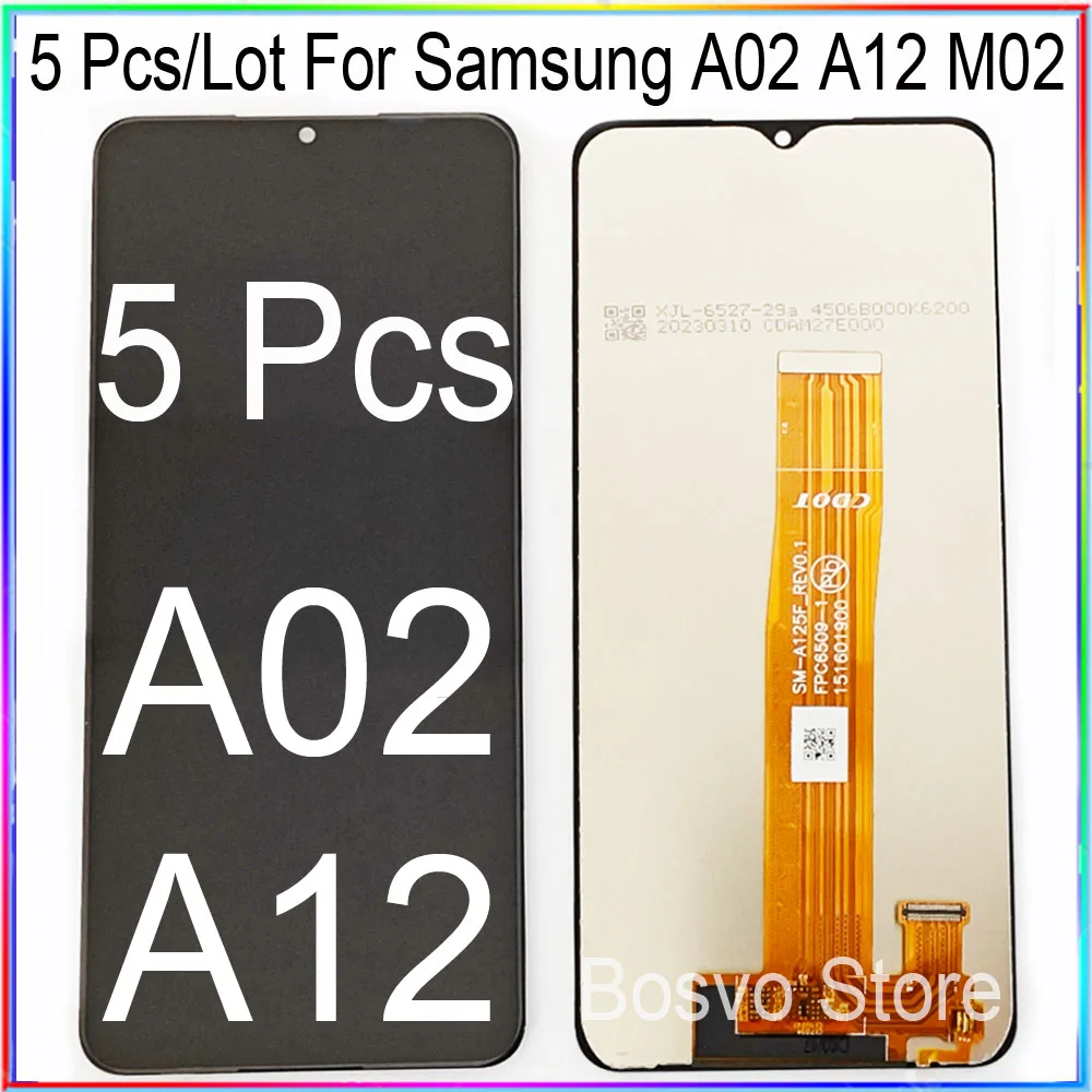 Tela LCD com montagem de toque, Samsung A02, A022M, A022F, A12, A125, A125F, A127, A127F ...