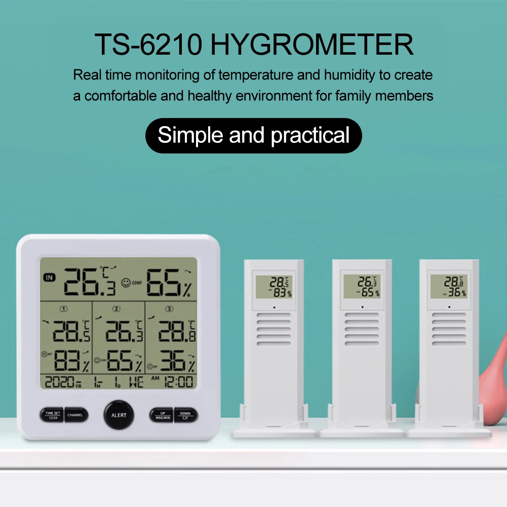 Lcd Weather Station - Wireless Digital Thermometer Hygrometer 3 Led Lcd ...