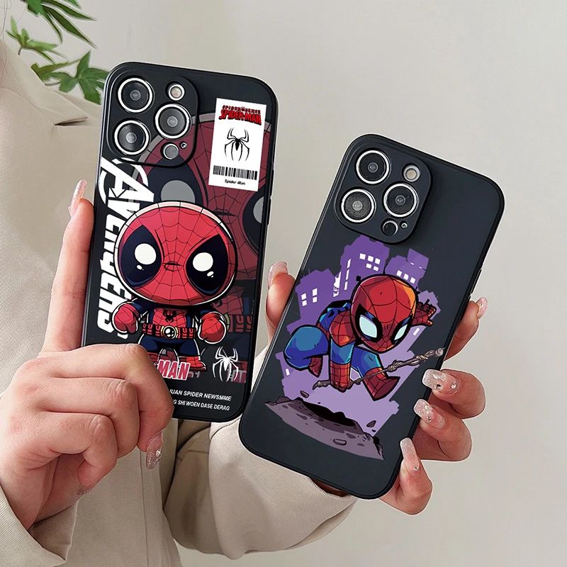 Cartoon Spider-Man Protective Phone Case Cover for Honor X9A 5G (Black2)