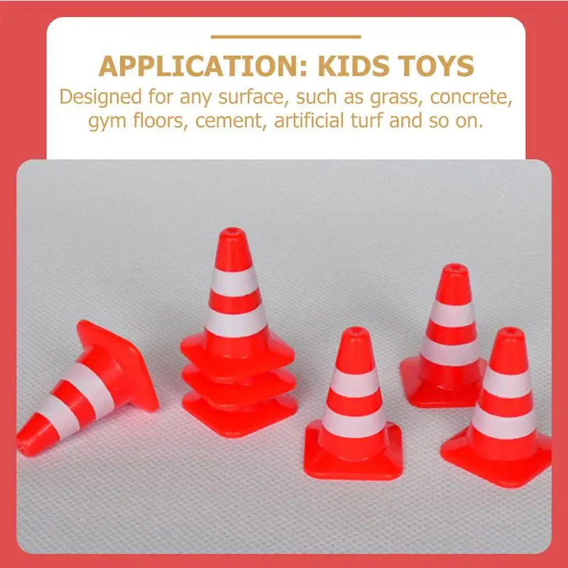 24pcs Mini Traffic Cones Fences Traffic Road Signs Playset Traffic ...