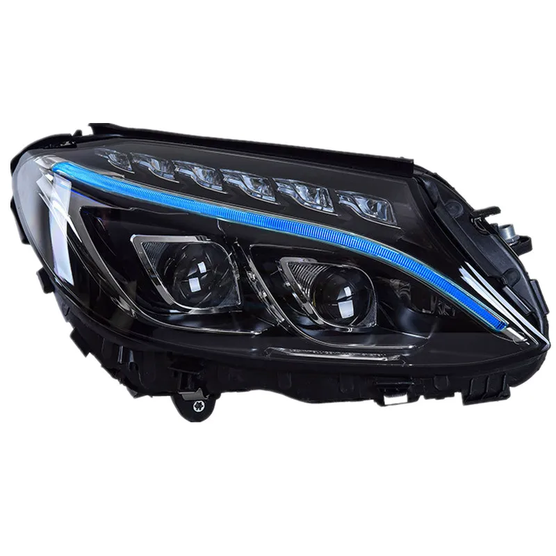 Full LED Car Front Head Lamp For Mercede Benz W205 C-Class 2015-2018 ...