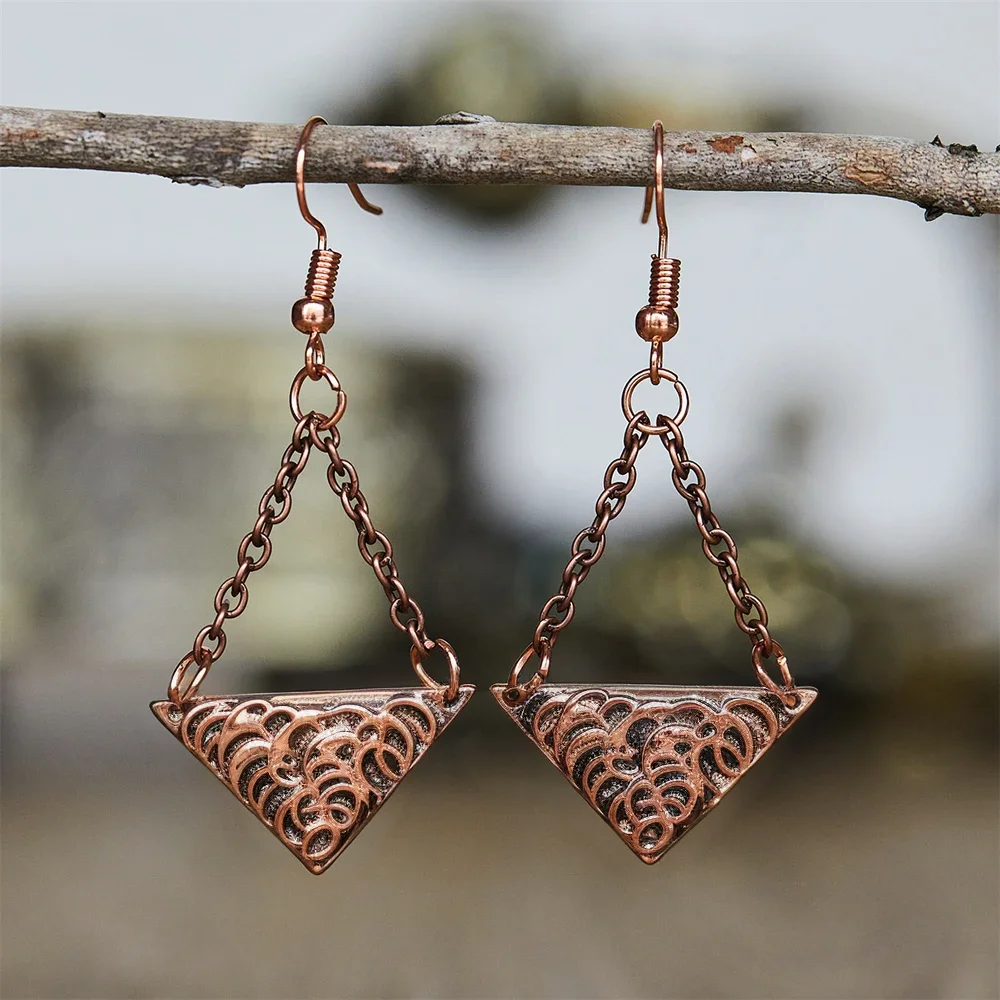 Triangular-Dangle-Earrings-for-Women-Statement-Retro-Personalized ...