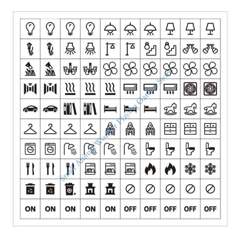 C9GC 1 Sheet 100Pcs Light Switches Label Sticker Switches Panel Labels ...