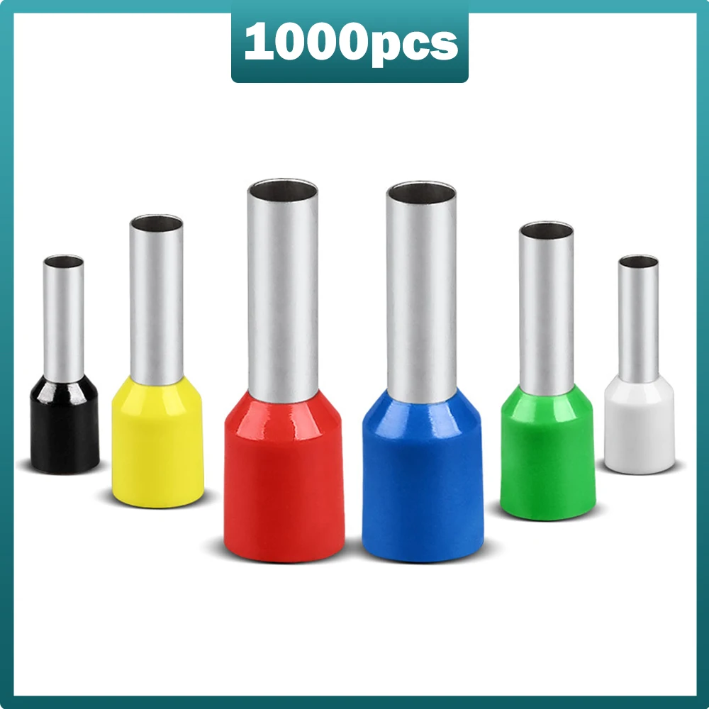 1000PCS-Red-Copper-Insulated-Ferrules-Crimp-Terminal-Cord-End-Wire ...
