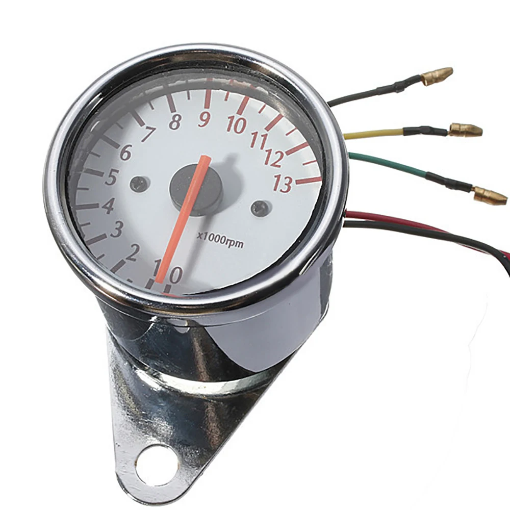 0-13000 Tach RPM-Gauge Rev Counter Universal Motorcycle Tachometer For ...