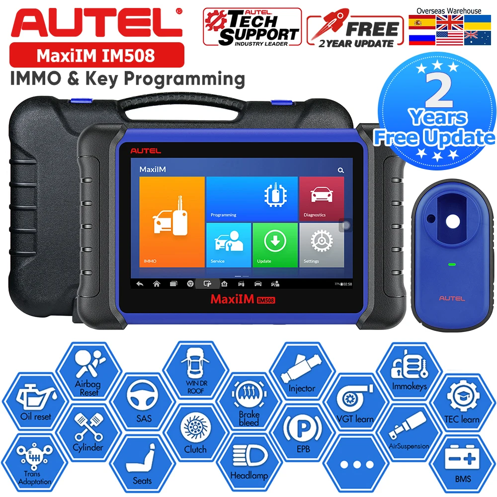 Autel maxim im508 avançado immo programador chave obd2 scanner ...