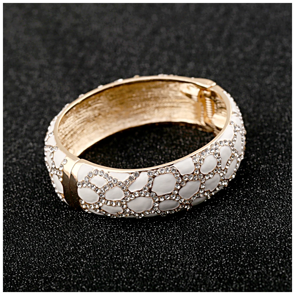 Lady-s-Beautiful-Rhinestones-Shining-Cuff-Bracelet-Enameled-Colorful ...