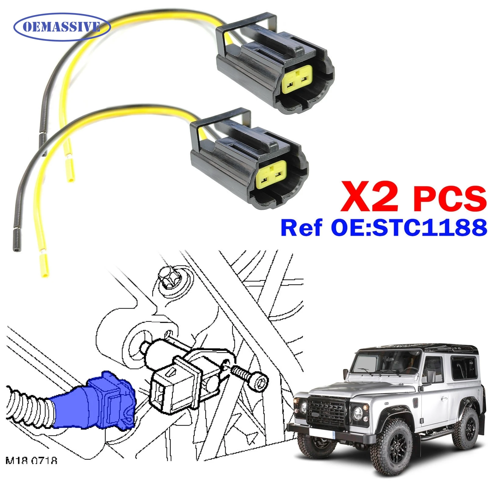 Par-de-enchufes-para-Land-Range-Rover-Discovery-2-Defender-TD5-Kit-de ...