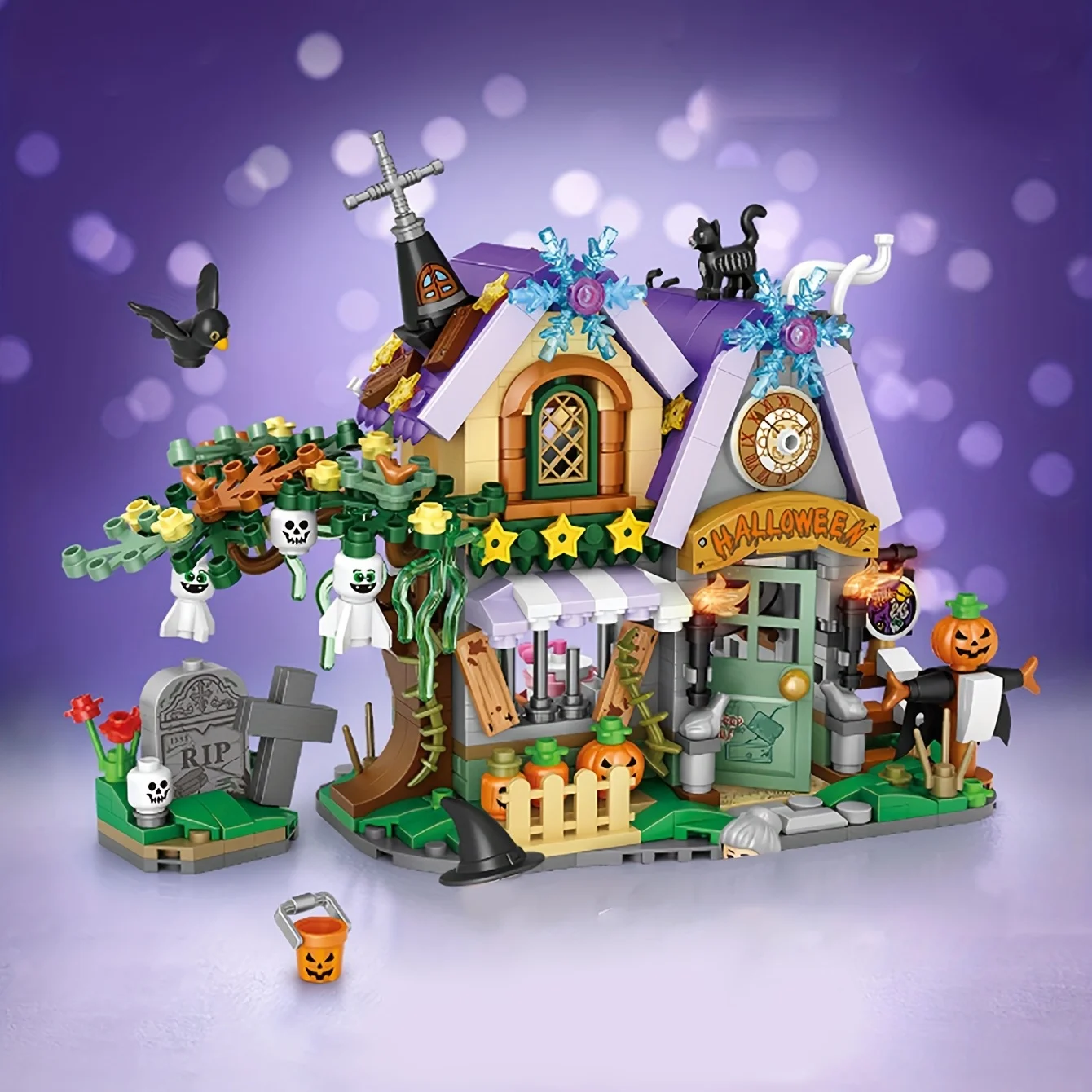 Halloween-Scene-Special-House-Building-Blocks-For-Holiday-Exquisite ...
