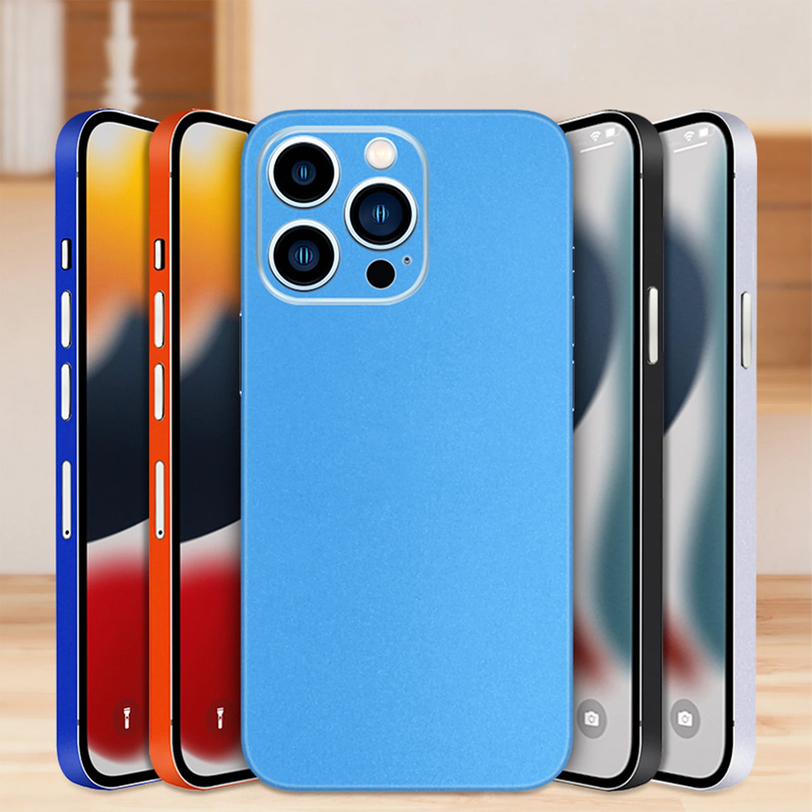 With Logo Color Change Matte Skins Film Wrap Skin Phone Back Sticker ...