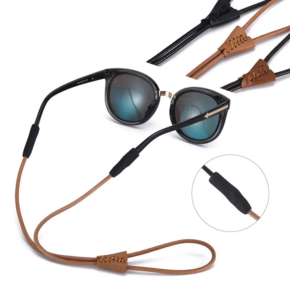 Adjustable Leather Eyeglasses Strap Sunglasses String Rope Glasses ...