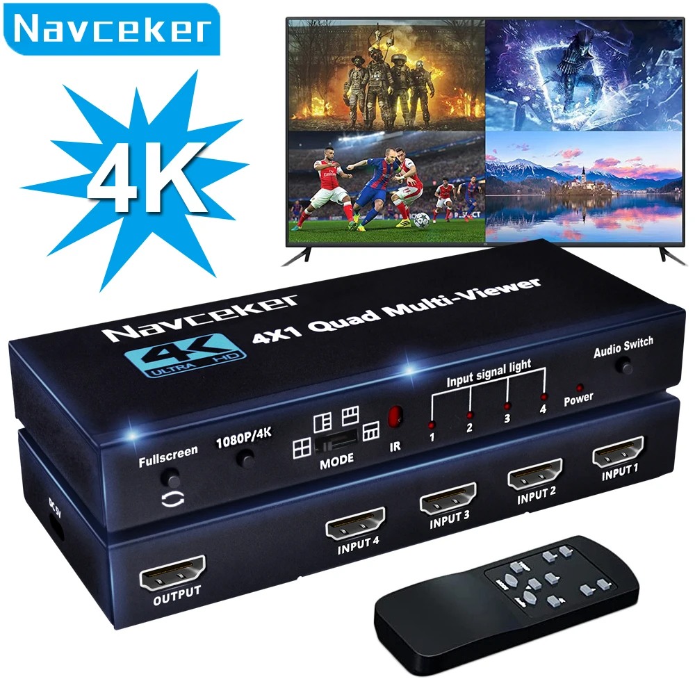 HDMI-4x1-Multi-viewer-switcher-4K-Seamless-Quad-Screen-Real-Time-Multi ...