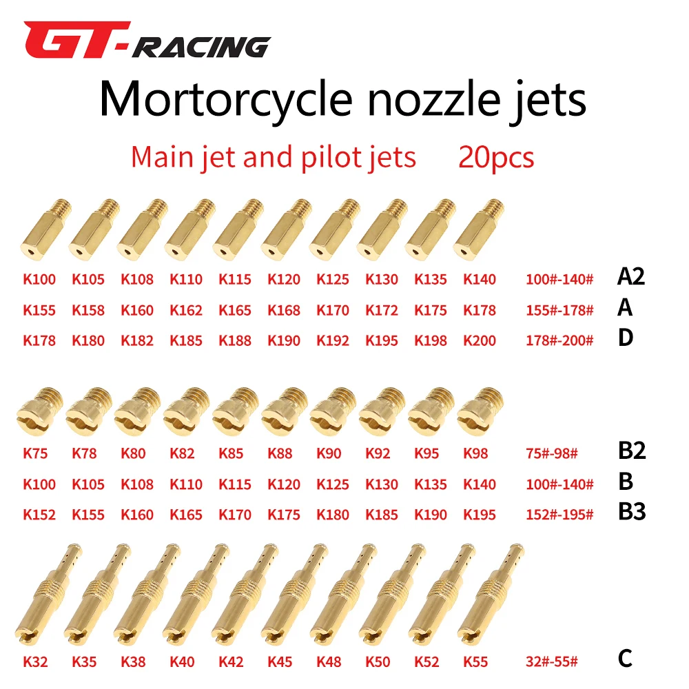 Pack-of-10pcs-Carburetor-Main-Jet-Kit-with-Slow-Pilot-Jet-Set ...