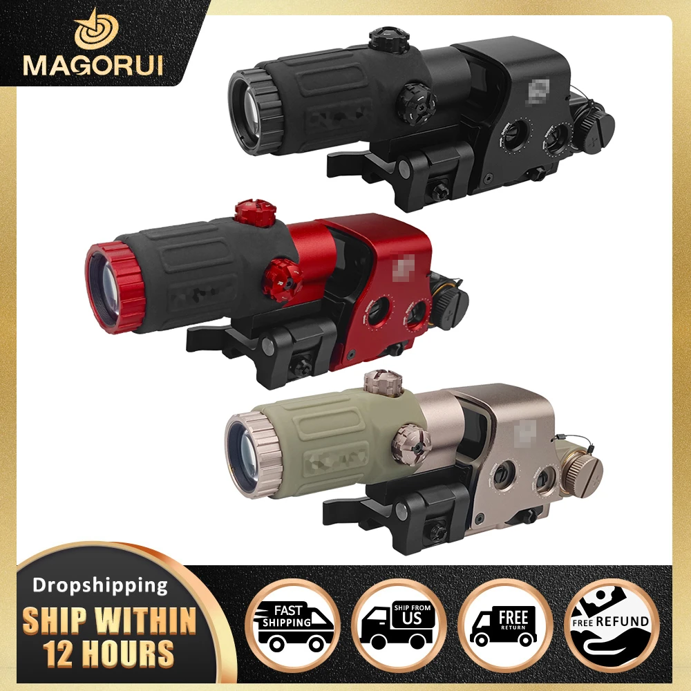 Magorui For 20mm Rail Mounts 558+ G33 Holographic Red Green Dot Sight ...