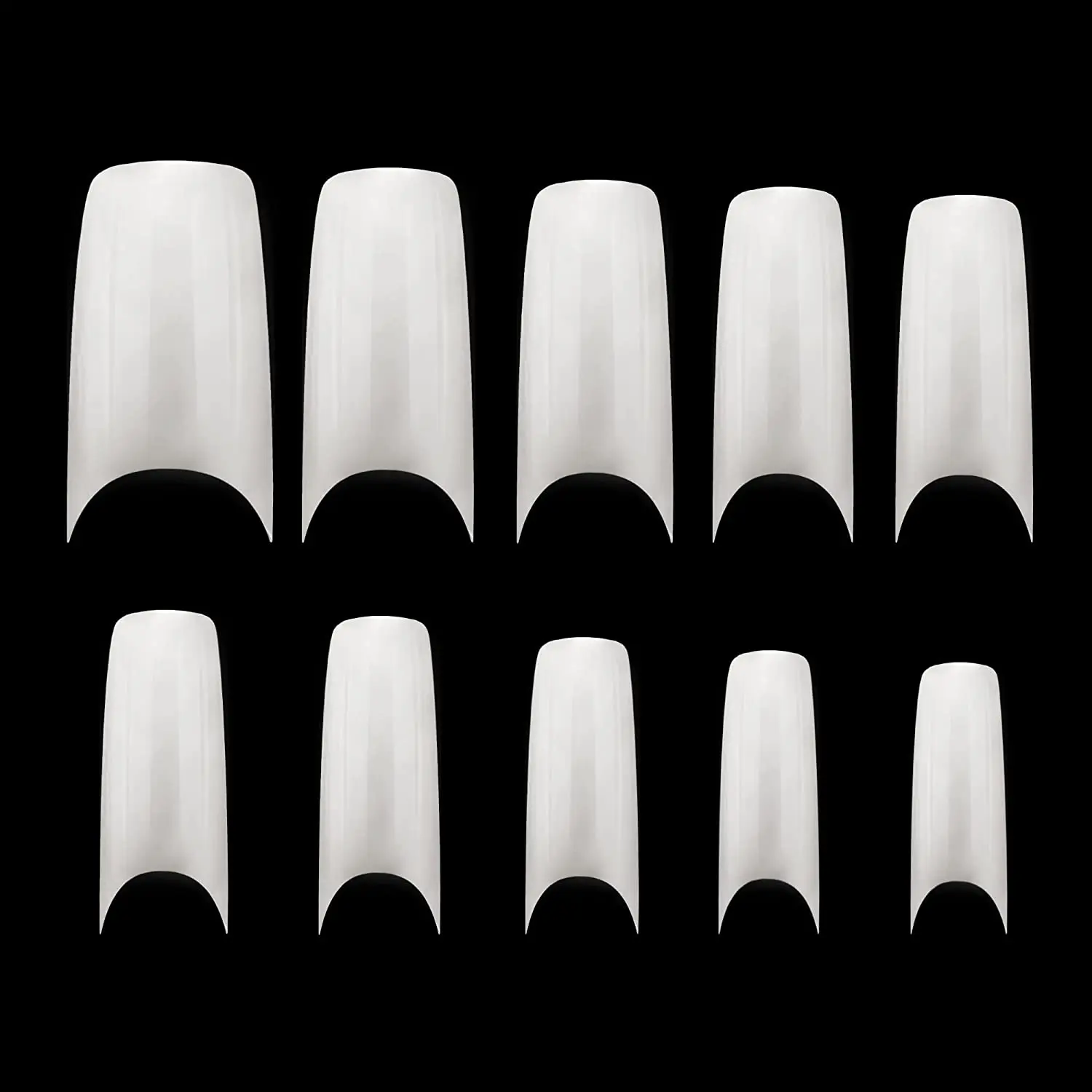 100Packs Natural U Shape Nail Tips Clear Half Cover Acrylic UV Gel ...