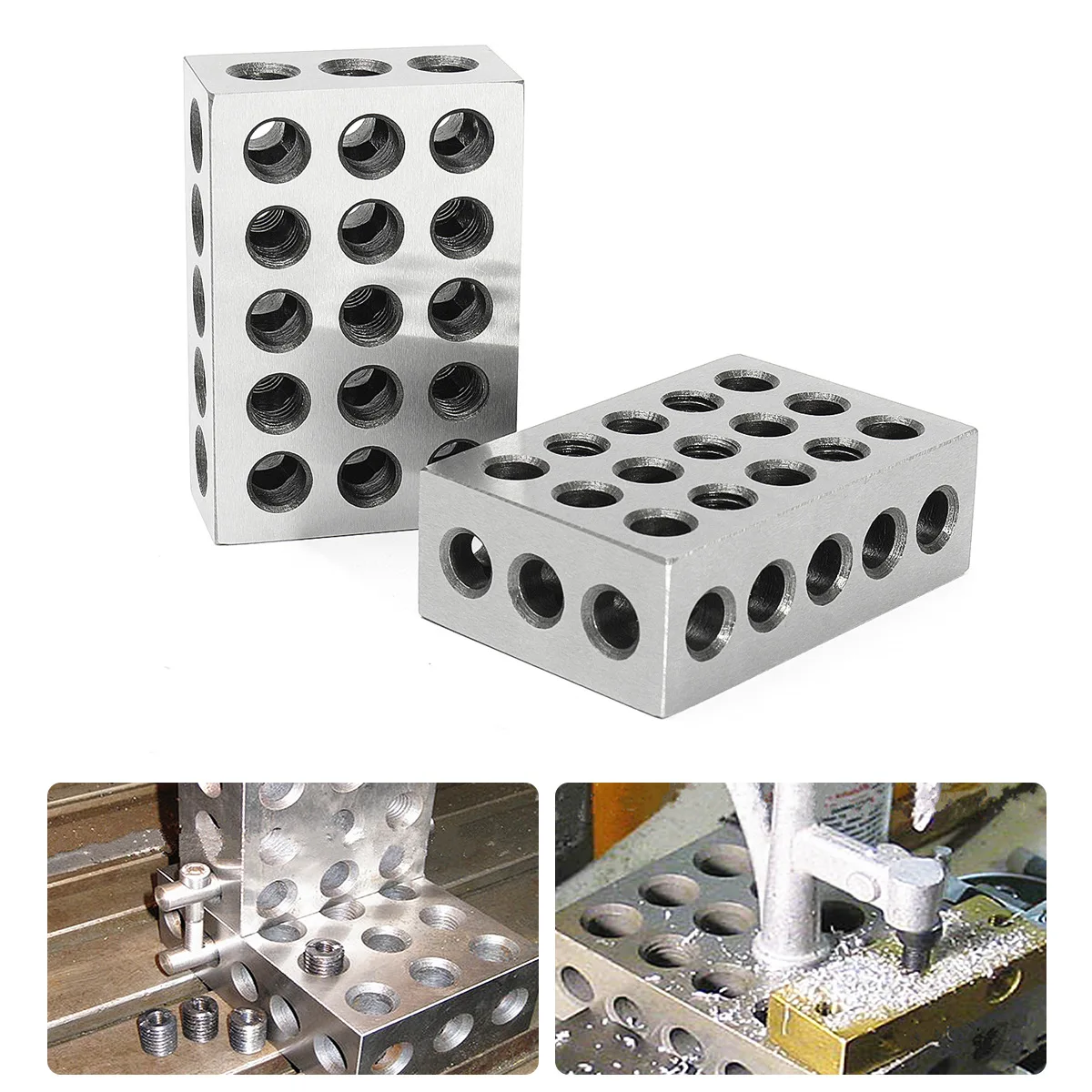 2pcs-23-holes-Precision-25-50-75mm-Blocks-parallel-clamping-block-set ...